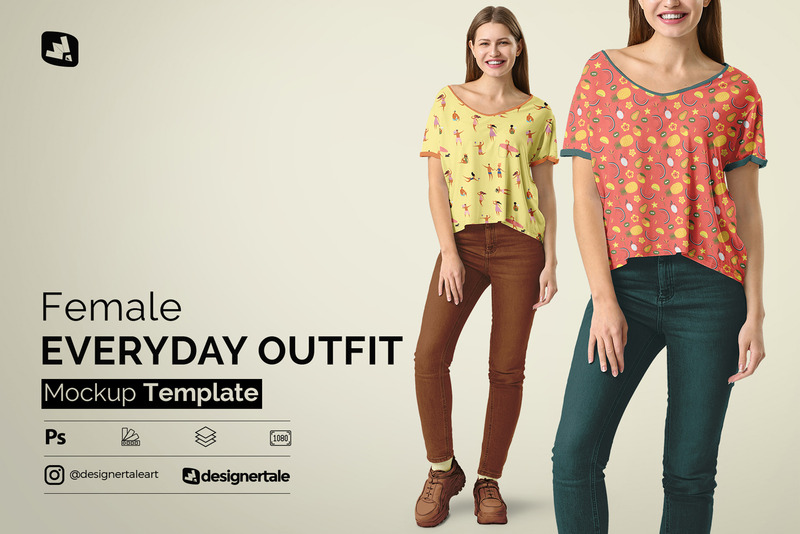 Female Everyday Outfit Mockup #285447 - TemplateMonster