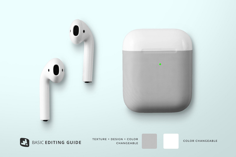 Top View Airpod Case Mockup #274305 - TemplateMonster