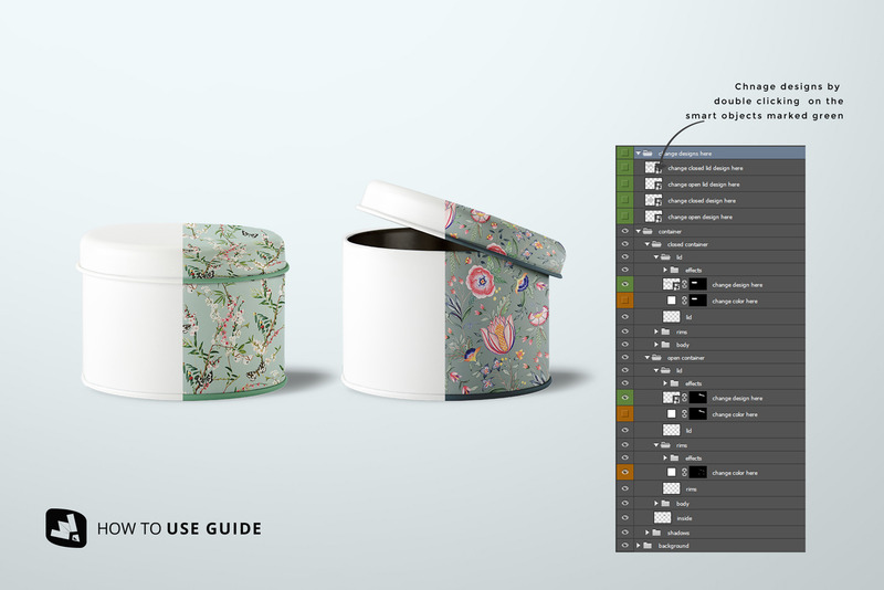Cylindrical Container Mockup #275435 - TemplateMonster