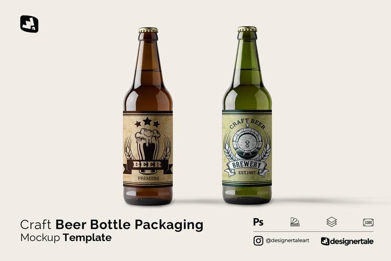 Craft Beer Bottle Packaging Mockup #284595 - TemplateMonster