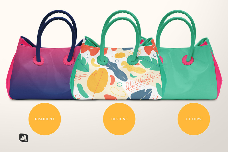 Top View Female Handbag Mockup #271292 - TemplateMonster