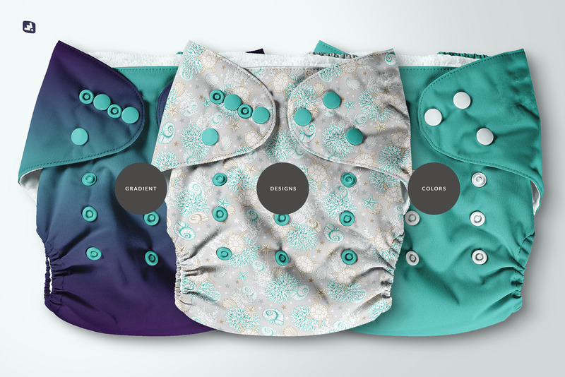Reusable Cotton Diaper Mockup #232711 - TemplateMonster