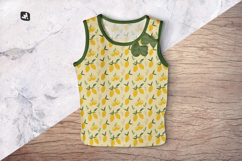 Topview Half Sleeve Girl Top Mockup #269639 - TemplateMonster
