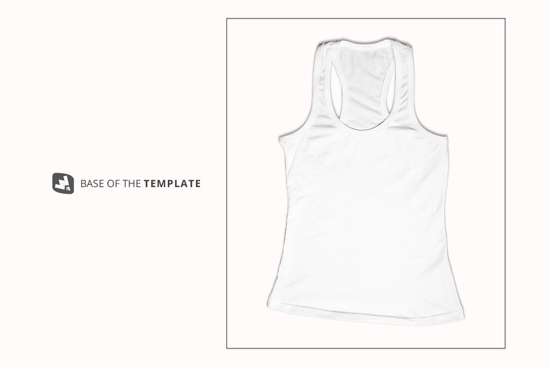 Top View Female Tank Top Mockup #270643 - TemplateMonster