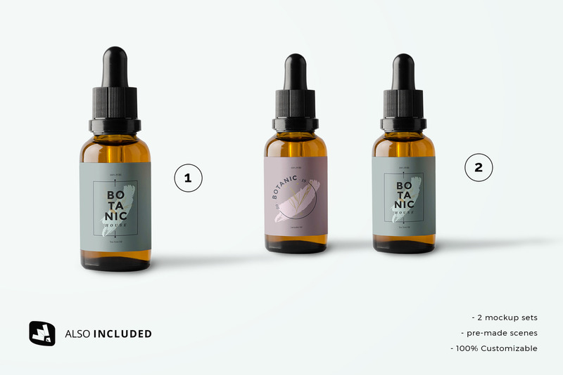 Essential Oil Packaging Mockup #281574 - TemplateMonster