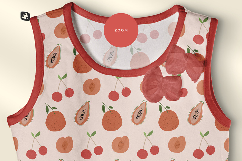 Topview Half Sleeve Girl Top Mockup #269639 - TemplateMonster