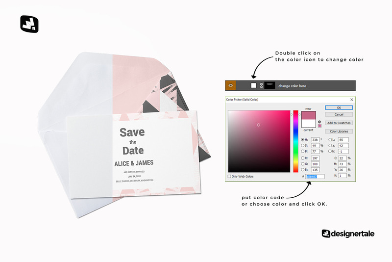 Rectangular Envelope & Card Mockup - TemplateMonster