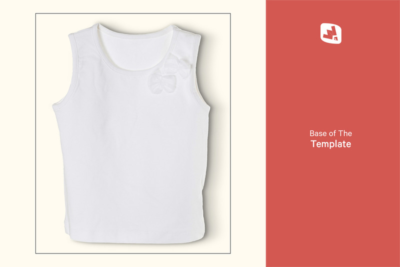 Topview Half Sleeve Girl Top Mockup #269639 - TemplateMonster