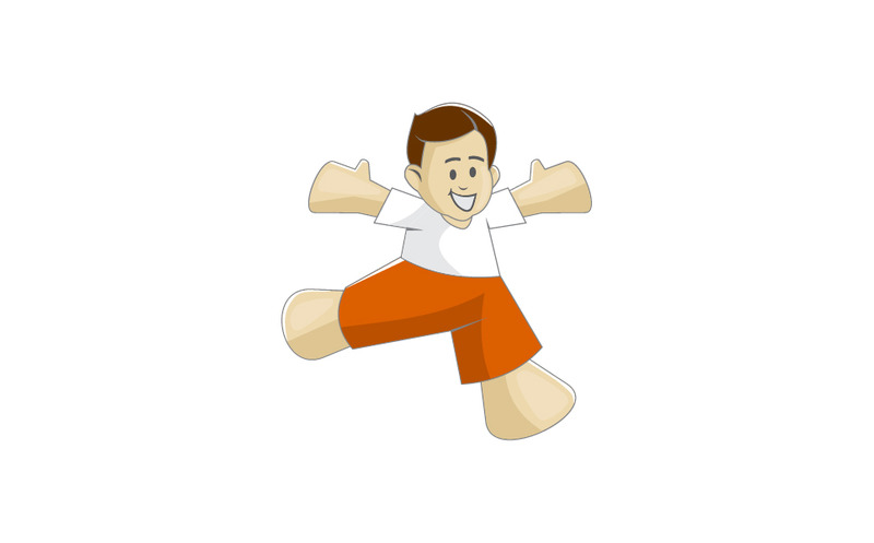 Kid jump logo template design #334083 - TemplateMonster