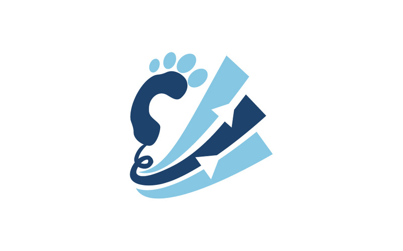 Call Data tracker business arrow logo - TemplateMonster
