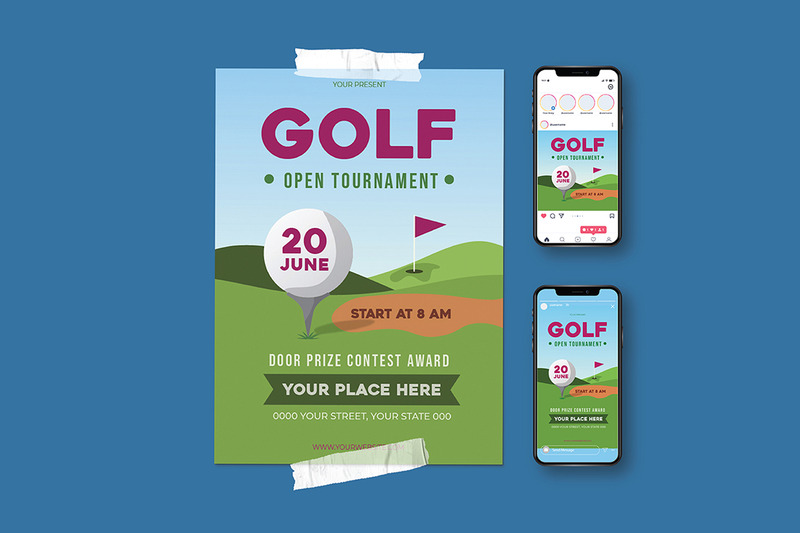 Golf Tournament Invitation Flyer #316820 - TemplateMonster