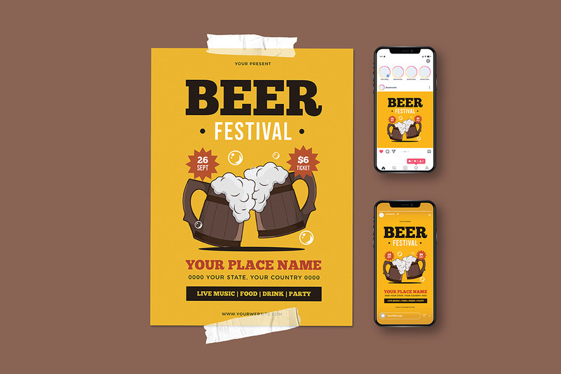 Beer Festival Invitation Flyer #316807 - TemplateMonster
