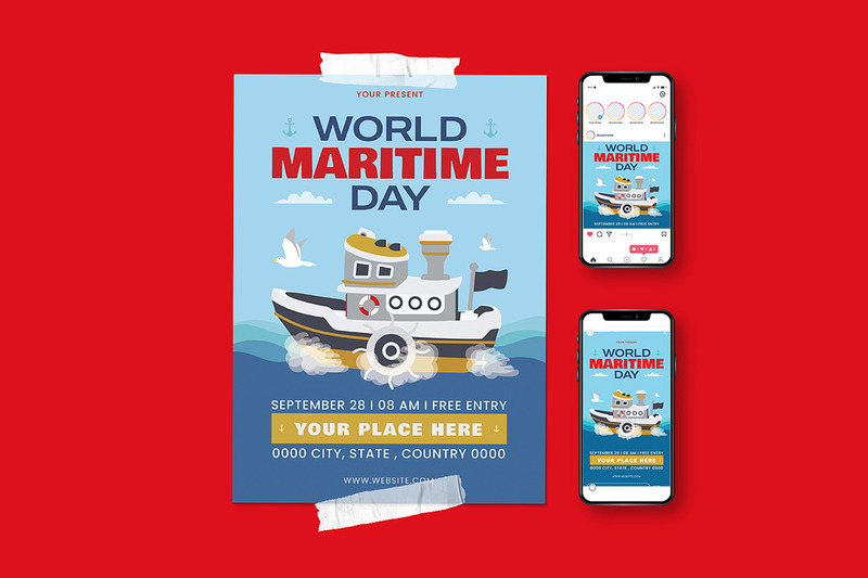 World Maritime Day Celebration Flyer - TemplateMonster
