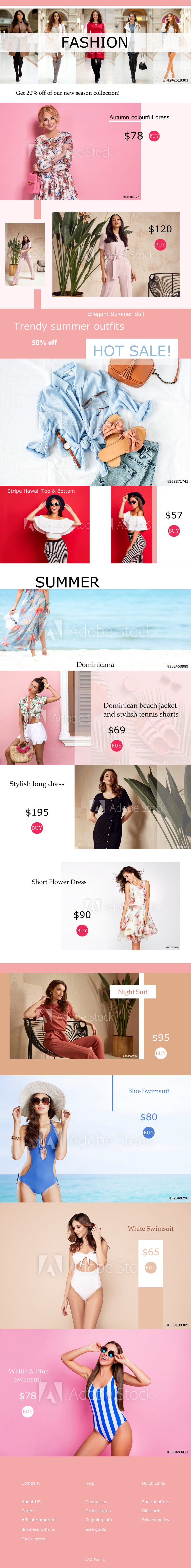Fashion Online Shop Layout PSD Template - TemplateMonster