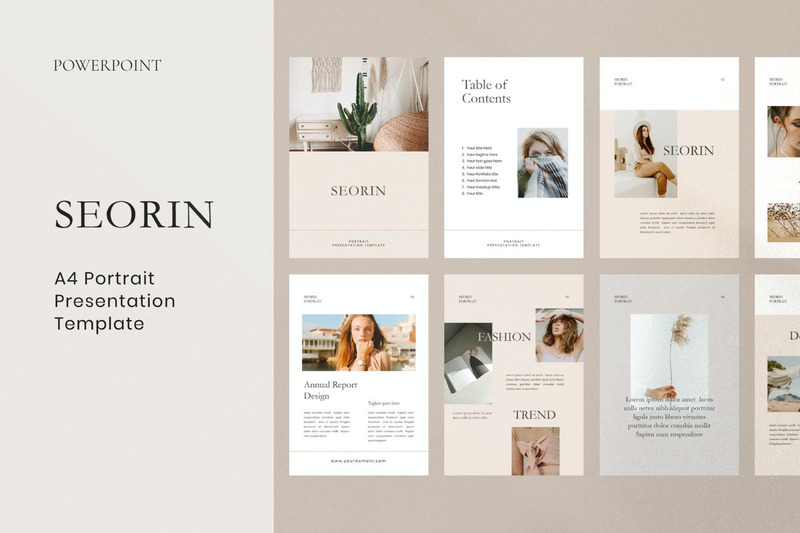 Seorin Portrait PowerPoint Presentation Templates