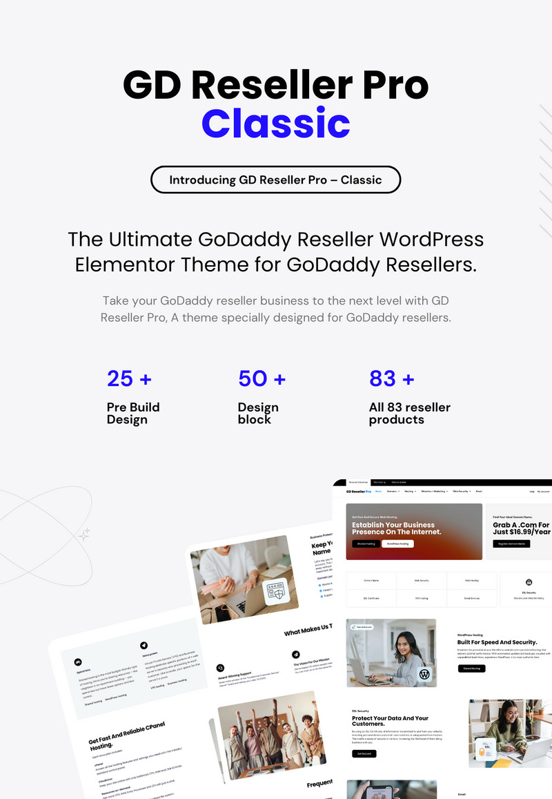 GD Reseller Pro - Clásico | Tema de WordPress para revendedores de GoDaddy