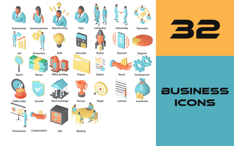Business Icons Collection #235405 - TemplateMonster