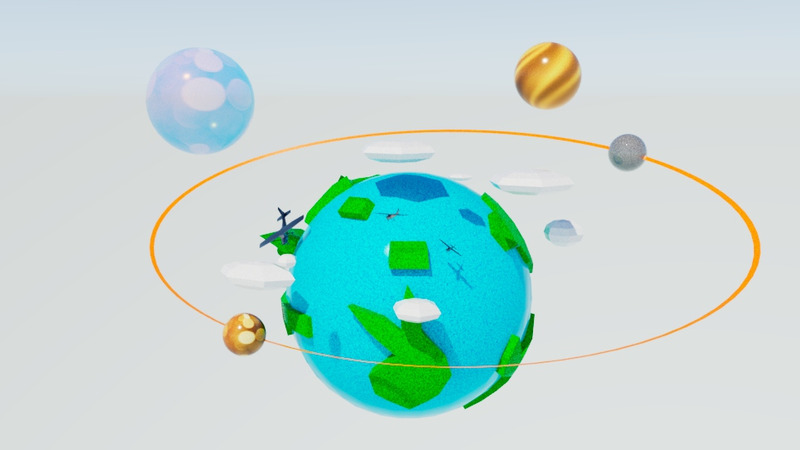 Low poly planets Earth VR AR low-poly 3d model VR / AR / low-poly 3d model