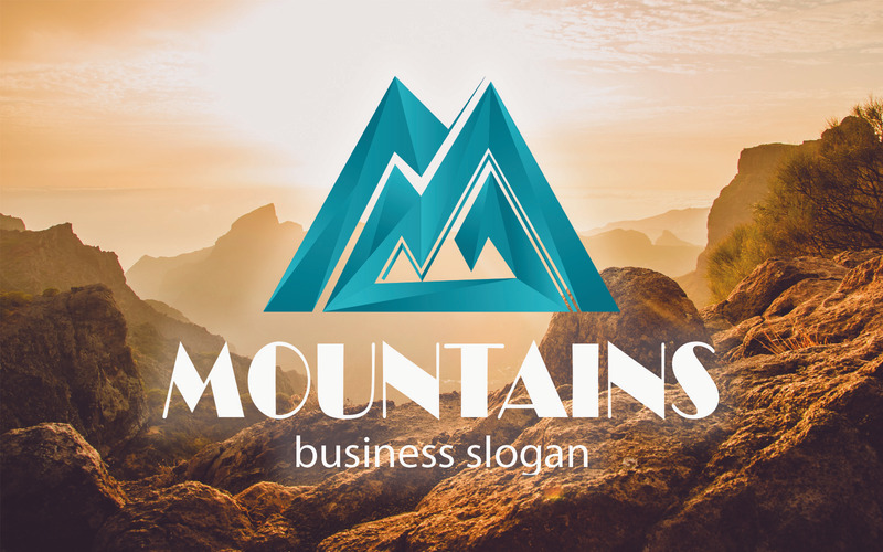 Mountains Logo Monogram M Letter #239701 - TemplateMonster