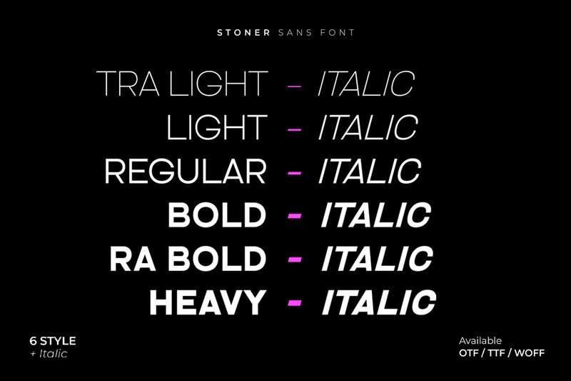 Stoner | 12 Sans Family Fonts #274071 - TemplateMonster