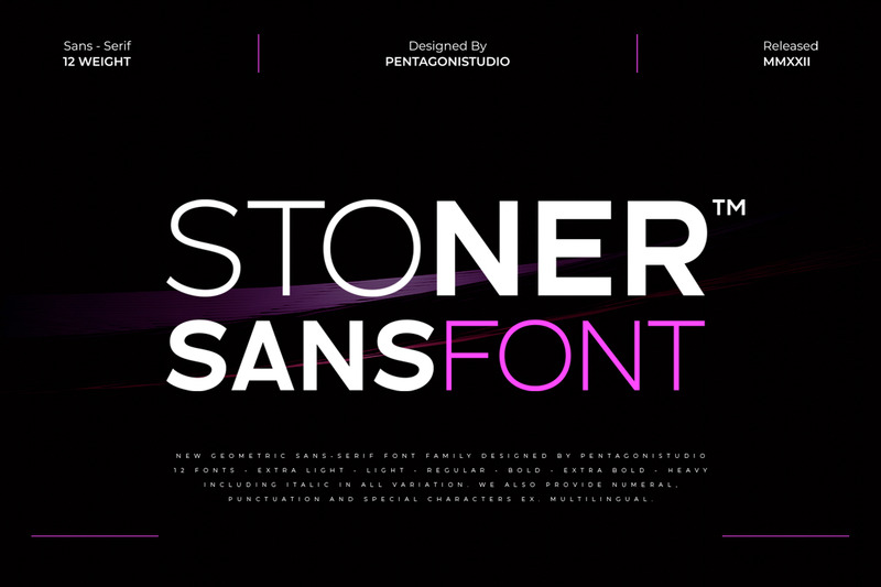 Stoner | 12 Sans Family Fonts #274071 - TemplateMonster