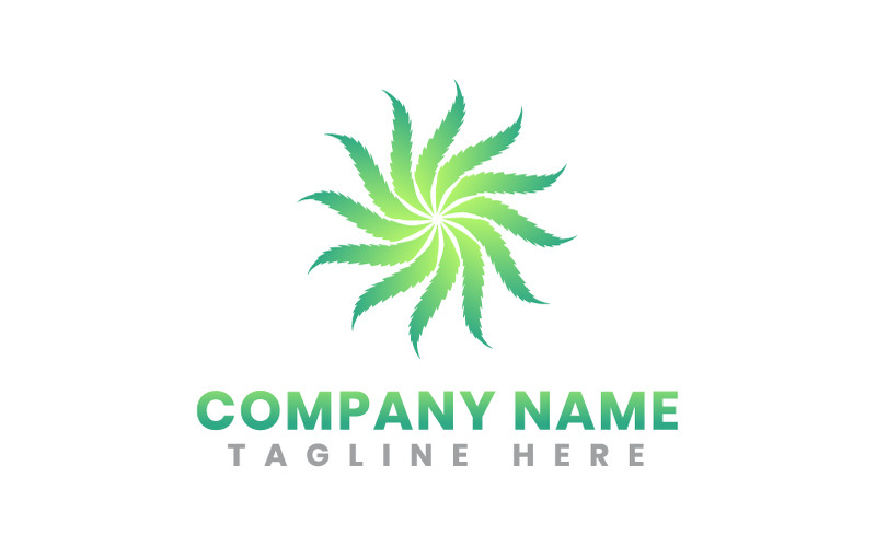 Modern Hemp Idea Business Logo Template - TemplateMonster
