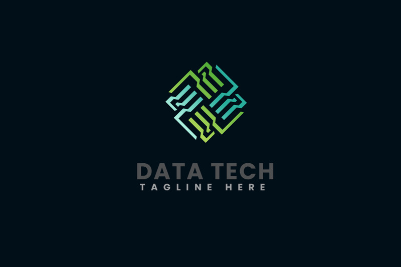 Data Tech Logo Template #162517 - TemplateMonster