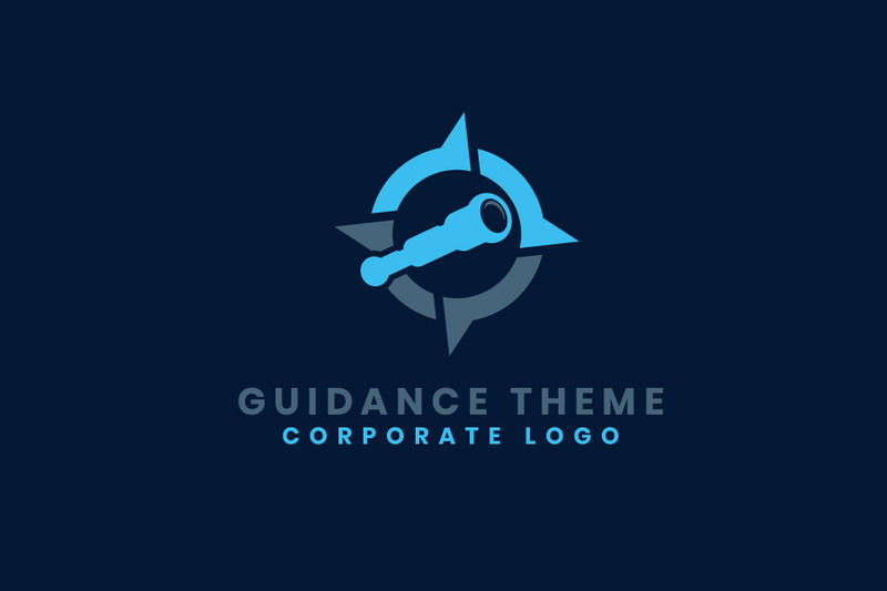 Guidance Compass and Telescope Logo Template
