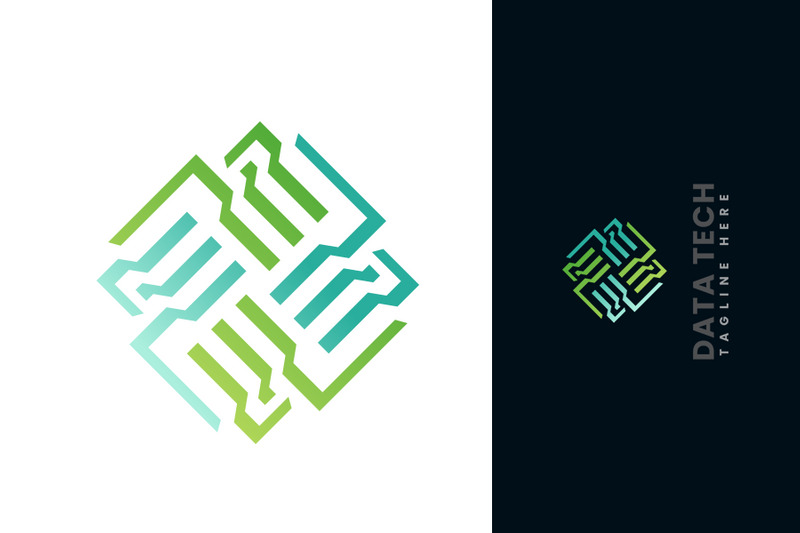 Data Tech Logo Template #162517 - TemplateMonster