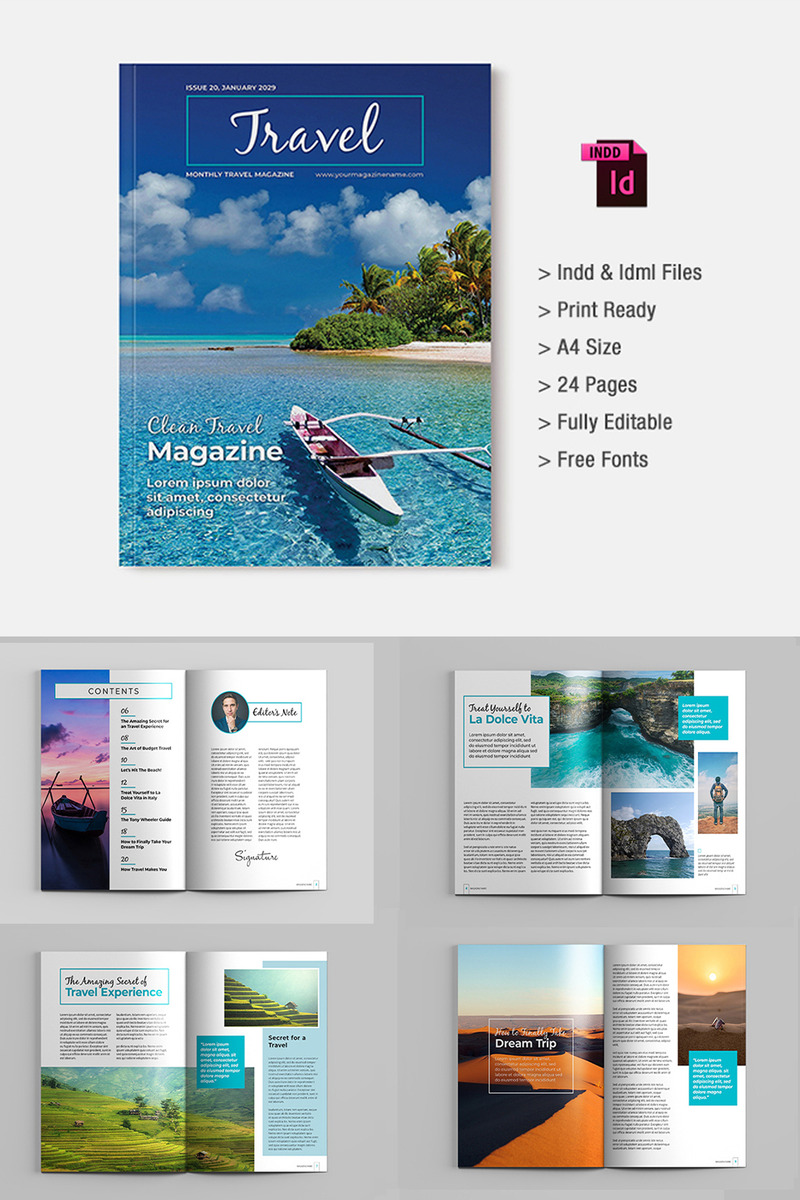 Travel Magazine Template 16 #523082 - TemplateMonster
