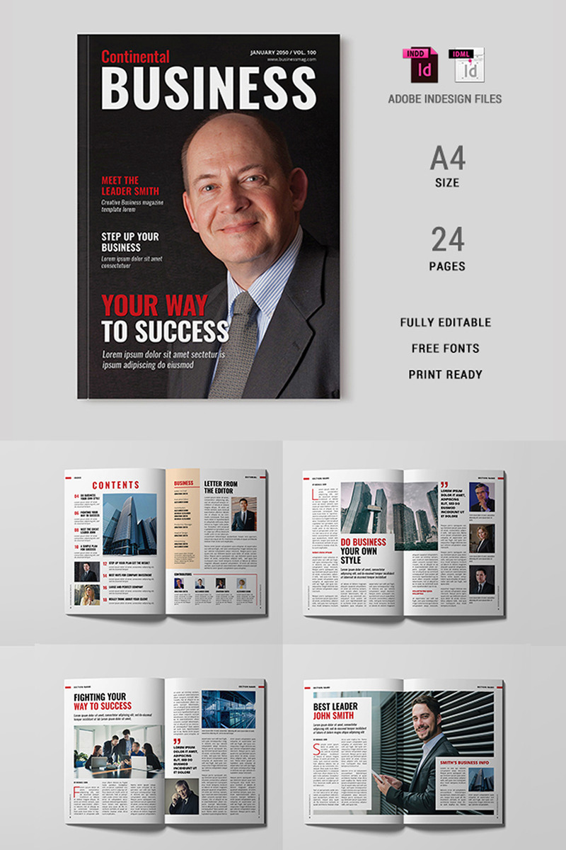 Business Magazine Template 17 #407317 - TemplateMonster