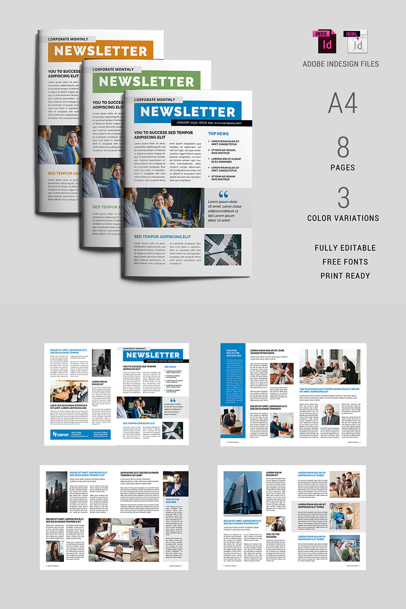 Business-Newsletter-Vorlage 04 #352880 - TemplateMonster