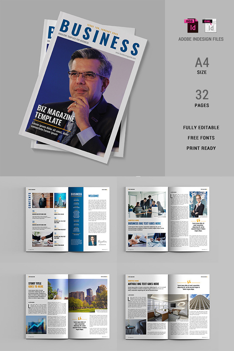 Business Magazine Template 22 #523073 - TemplateMonster