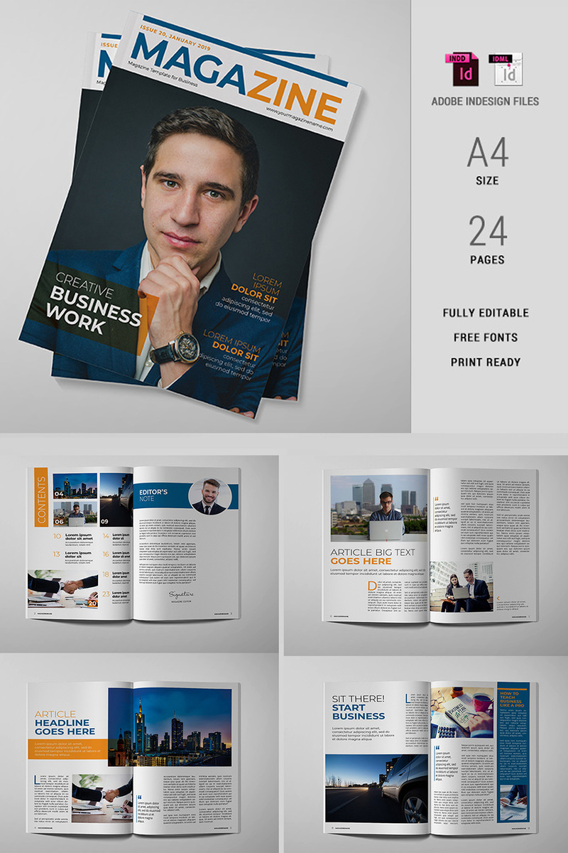 Business Magazine Template 24 - Indesign - TemplateMonster