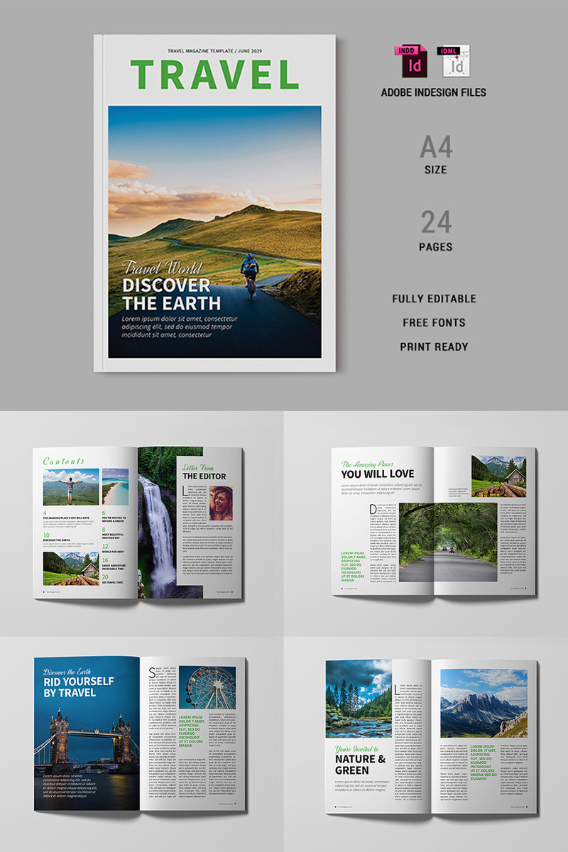 Travel Magazine Template 14 #415956 - TemplateMonster