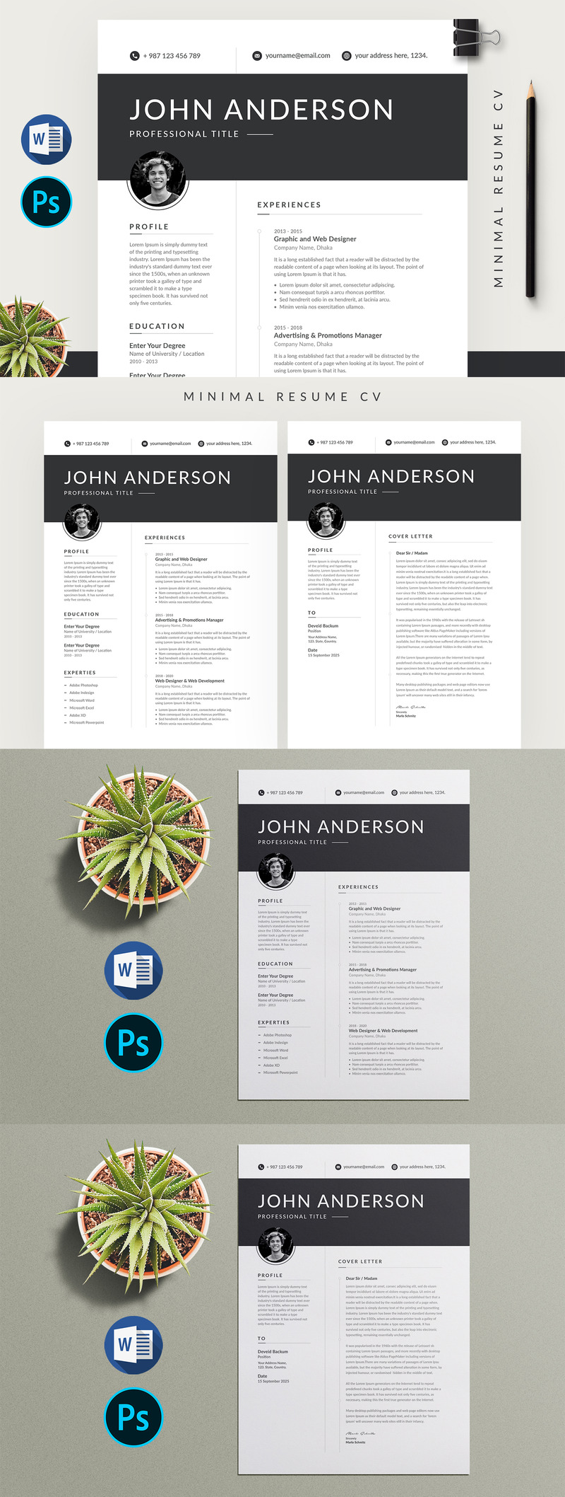 Resume Template, A4 Resume, Word Resume - TemplateMonster