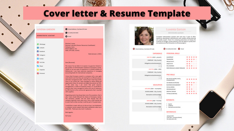 Professional No 03 - Elegant Pink Resume Template