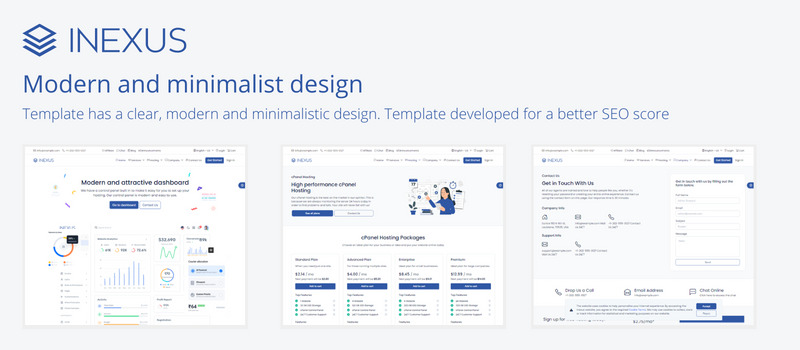 Inexus - Hosting Website Template & WHMCS Template