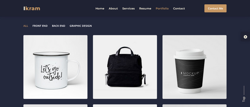 Ikram – Personal Portfolio HTML Landing Page Website Template