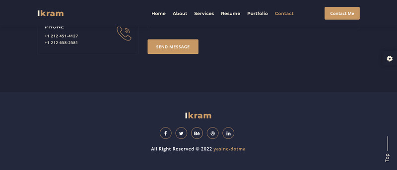 Ikram – Personal Portfolio HTML Landing Page Website Template