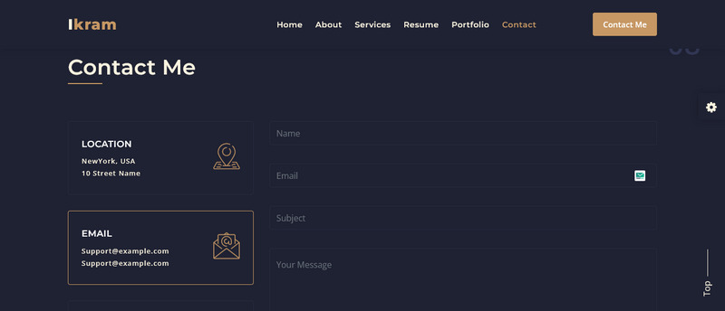 Ikram – Personal Portfolio HTML Landing Page Website Template