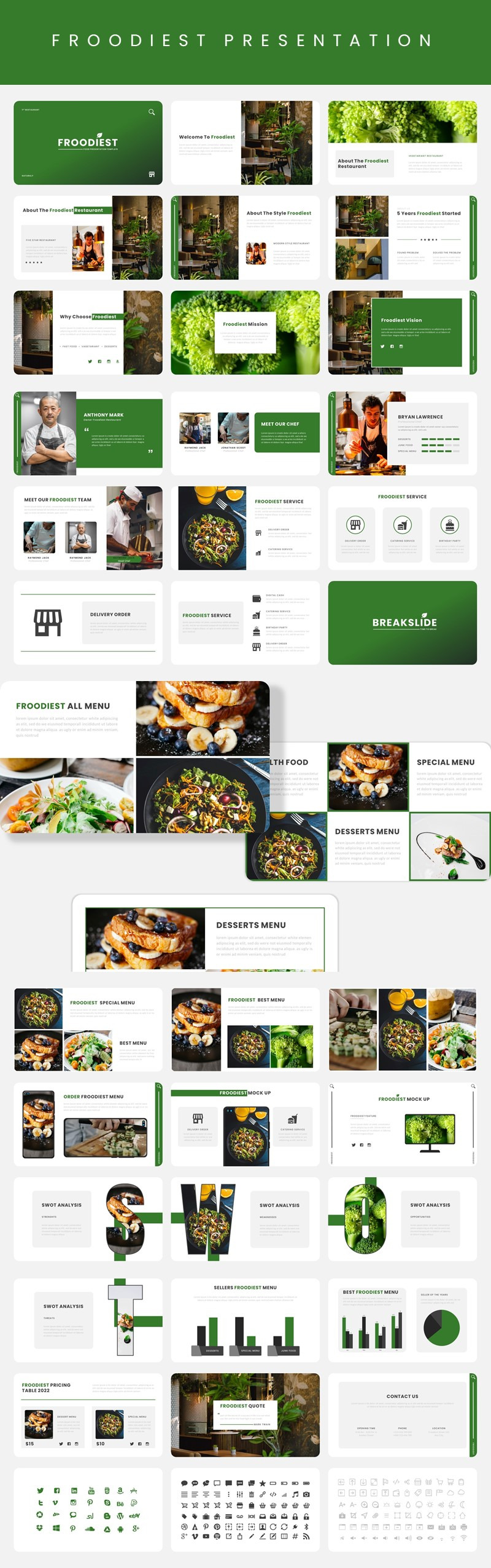 FROODIEST - Food & Culinary PowerPoint Template