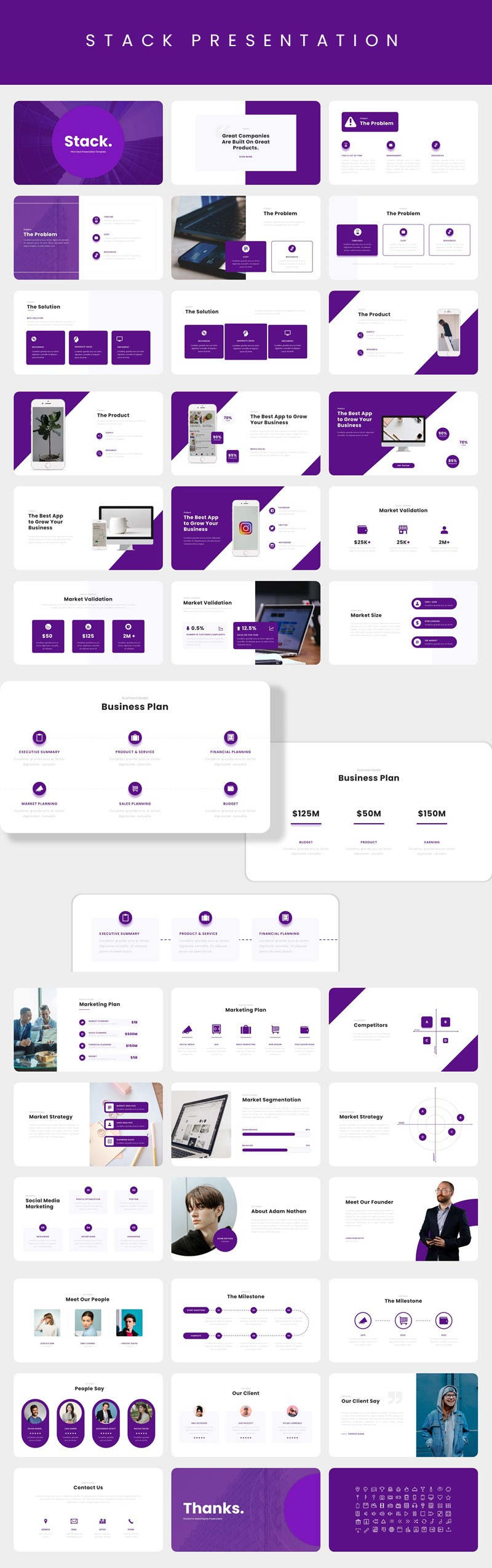 Stack - Multipurpose Pitch Deck Keynote Template