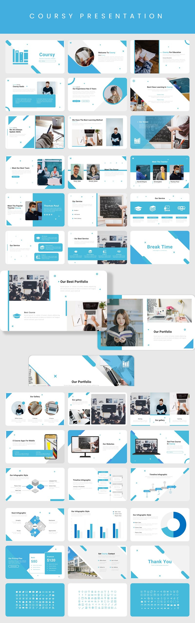 Coursy - Education School PowerPoint Template