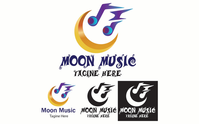 Moon Music For Logo Tamplets #301047 - TemplateMonster