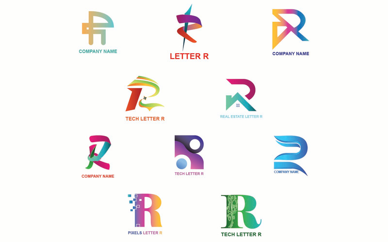 Letter R Logo Template For All Companies And Brands