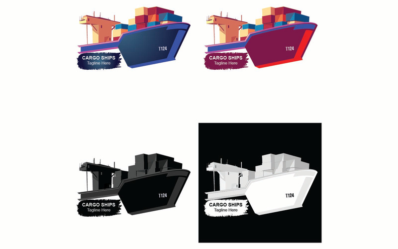 Cargo Ships Logo Templates #430963 - TemplateMonster