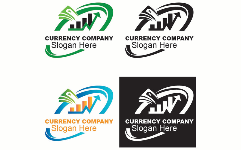 Currency Logo Template For Currency Trading And Investment