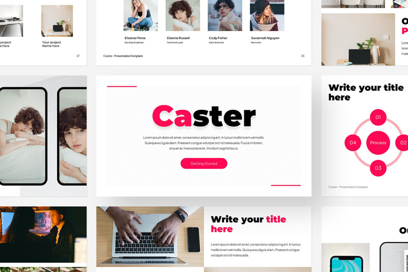 Caster PowerPoint Template #294939 - TemplateMonster