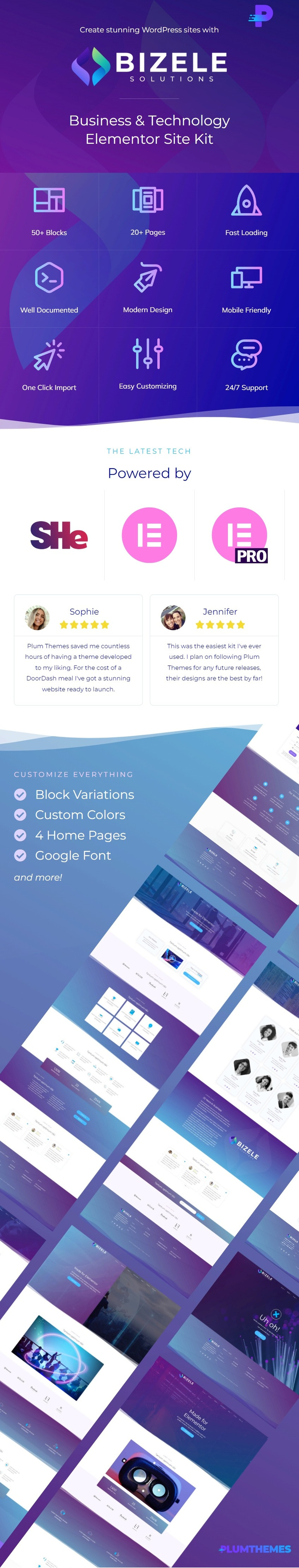 Bizele - Business Technology Site Kit for Elementor Pro